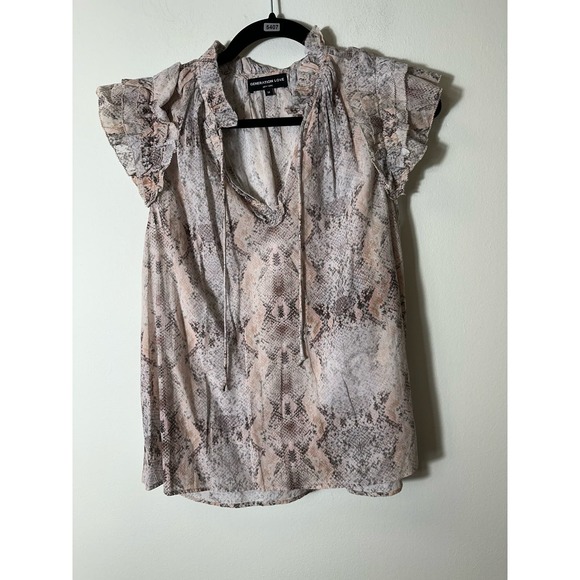 Generation Love | Tops | Generation Love Blush Pink Beige Snakeprint ...